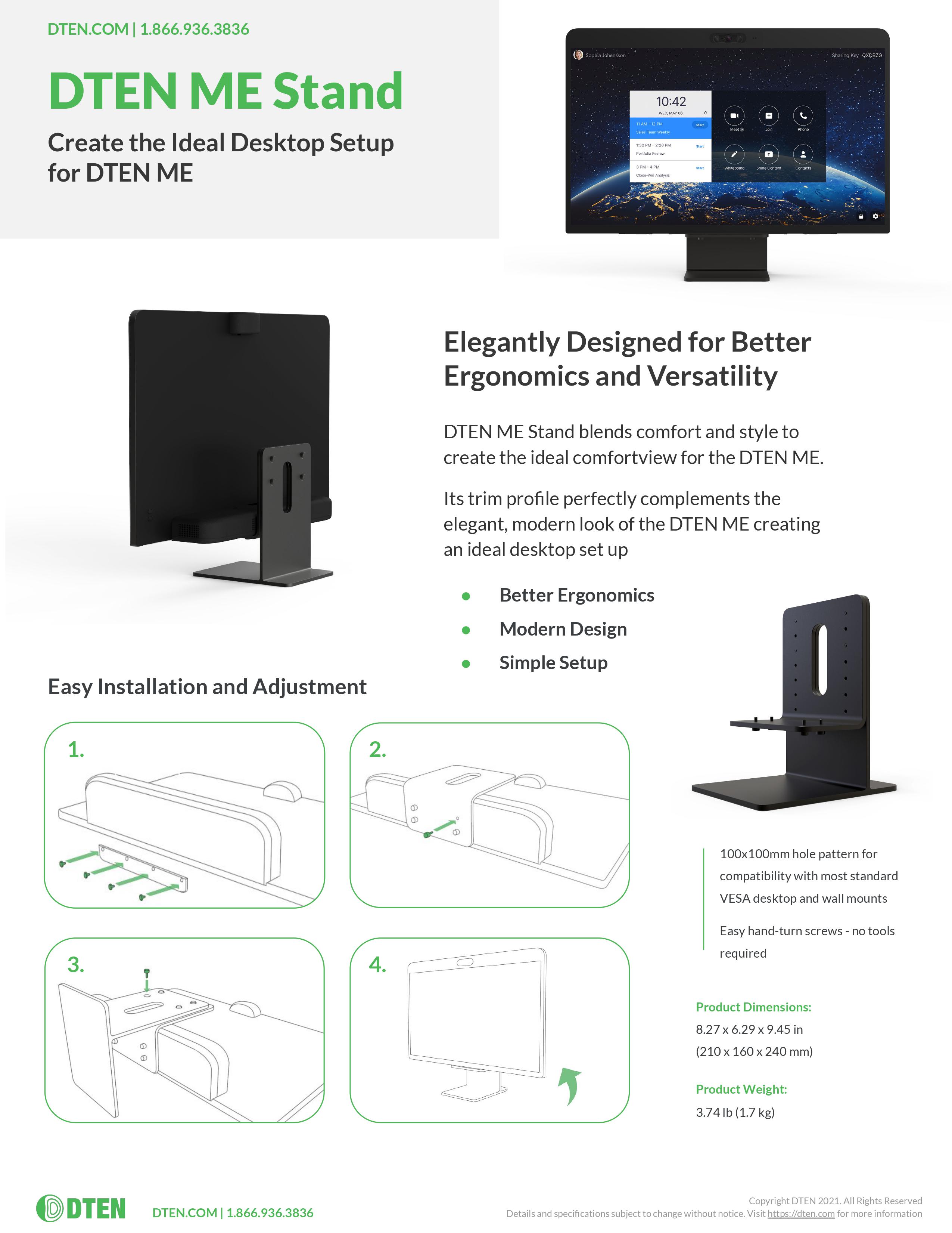 DTEN ME Pro Stand – DTEN Help Center